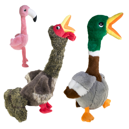 KONG Shakers Honkers Duck, Flamingo & Turkey - 2 Sizes – The Delicious ...